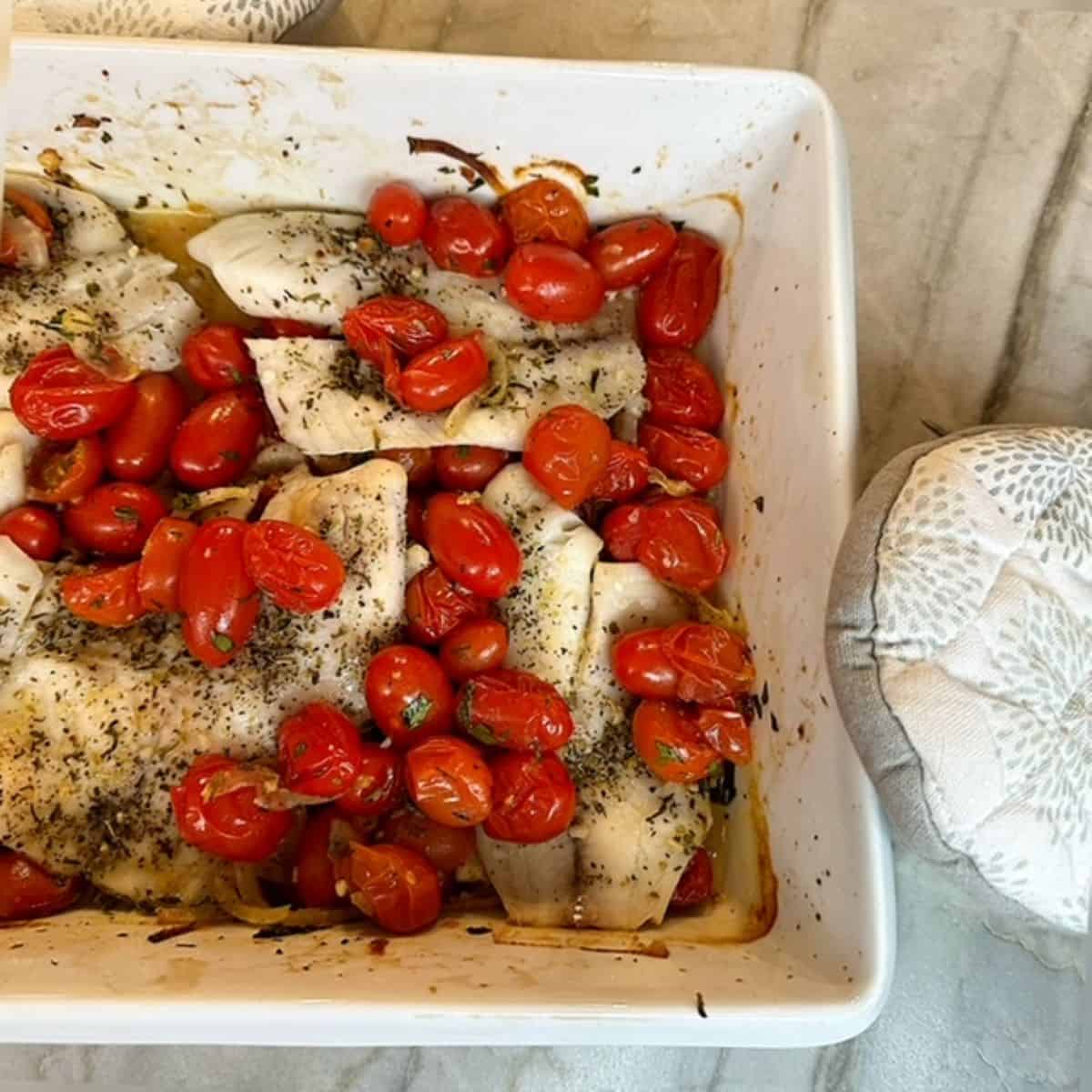 One-pan Roasted Fish Filets with Cherry Tomatoes – Food Hall by Jani