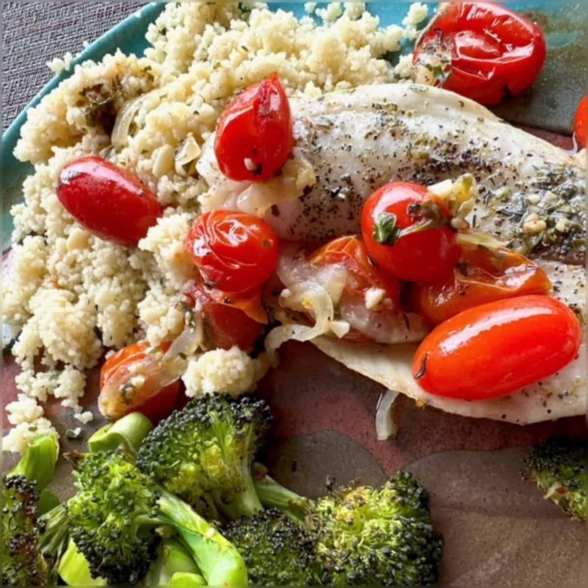 One-pan Roasted Fish Filets with Cherry Tomatoes – Food Hall by Jani
